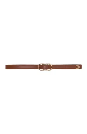 MAJE Double-Buckle Leather Belt