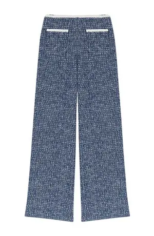 Maje Tweed Wide-leg Trousers