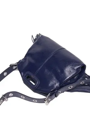 Maje Naplak Leather Miss M Mini Bag - Navy