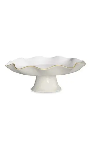 BEATRIZ BALL COLLECTION Encanto Carola Pedestal Cake Plate - Cream And White