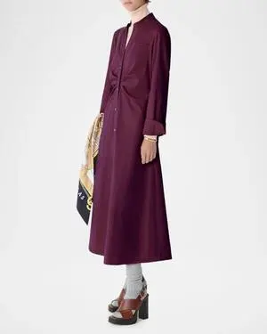 CALLAS MILANO Genny Fit & Flare Shirt Dress - Violet