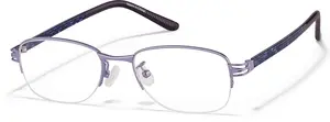Zenni Oval Mixed Frame Glasses Purple