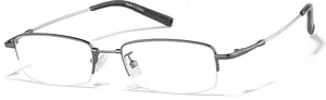 Zenni Rectangle Flex Titanium Half Rim Eyeglasses