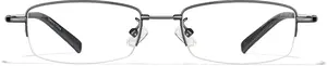 Zenni Rectangle Flex Titanium Half Rim Eyeglasses