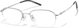 Zenni Rectangle Flex Titanium Half Rim Eyeglasses - Silver