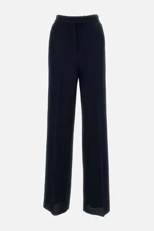 Max Mara Wool Jersey Wide Leg Trousers