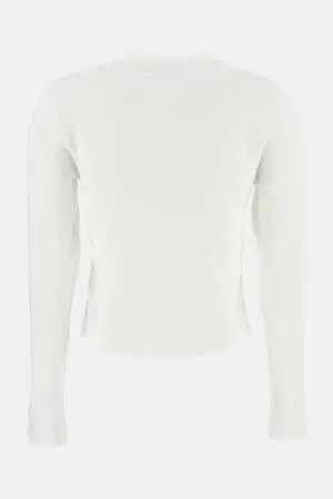 Jacquemus Grosgrain Logo Cropped T-shirt - Bianco