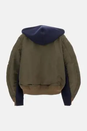 Sacai Zip-up Hooded Sweatshirt - Multicolor