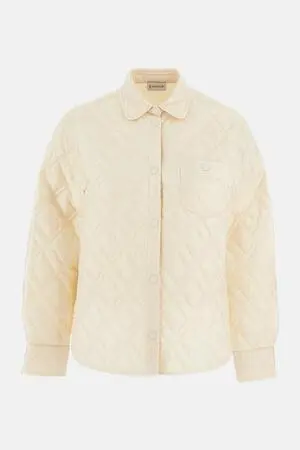 Moncler Quilted Shirt Jacket - Beige
