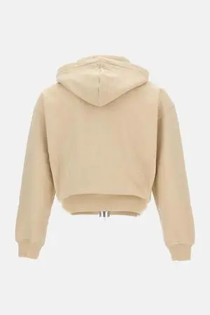 Jacquemus Gros Grain Zip-up Sweatshirt - Beige