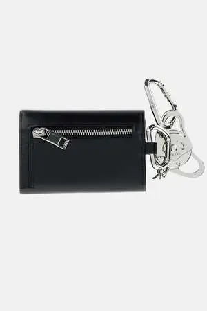 Sacai Portafoglio Tri-fold Con Moschettone - Nero