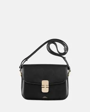 A.p.c. Grace Mini Bag In Soft Cowhide Leather - Nero