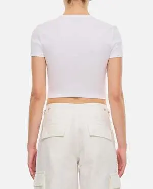Fendi Ribbed Cropped T-shirt