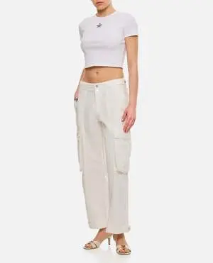 Fendi Ribbed Cropped T-shirt