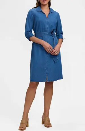 3/4 Sleeve Collared Shirtdresses