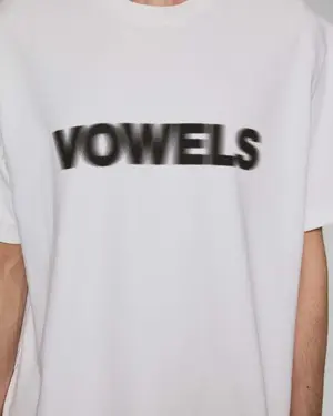 VOWELS Blur Tee - White