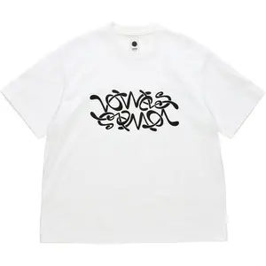 VOWELS Double Scribble Tee - White