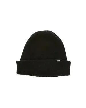 VOWELS Solid Wool Blend Beanie - Black