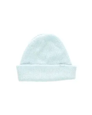 VOWELS Solid Wool Blend Beanie - Light Blue
