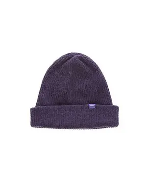 VOWELS Solid Wool Blend Beanie - Purple