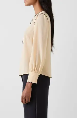 LK BENNETT Jenny Scallop Top