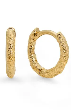 MONICA VINADER Antica Textured Mini Huggie Earrings