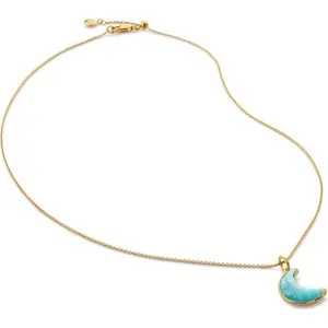 Monica Vinader Fei Moon Pendant Necklace - Gold Vermeil