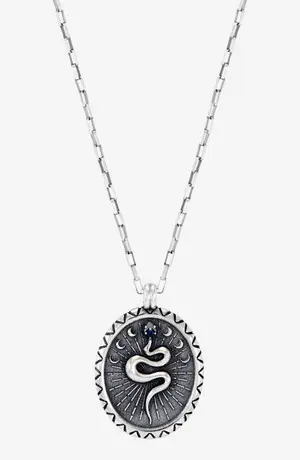 DOWER & HALL Snake Talisman Necklace - Sterling Silver