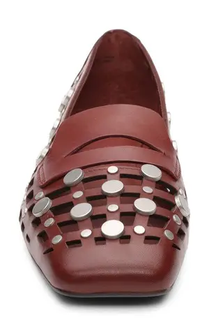 Ash Bali Studded Cutout Loafer - Marsala