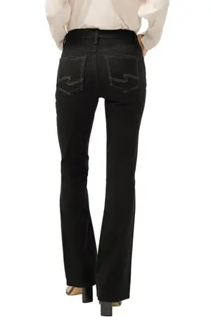 SILVER JEANS CO. Avery High Waist Slim Bootcut Jeans - Black