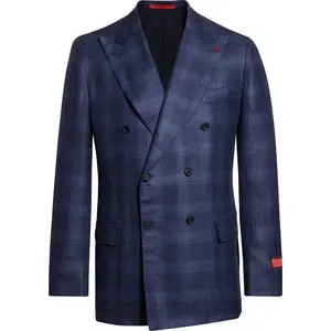 Isaia Double Breasted Cashsilk Jacket