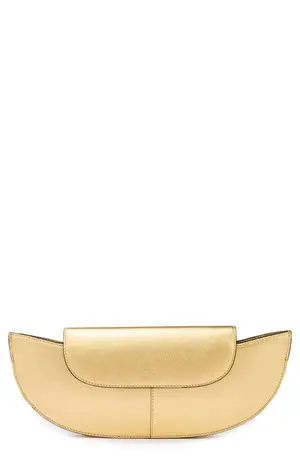 BEHNO Nadia Leather Clutch - Gold