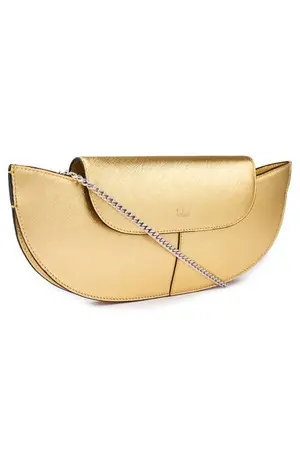 BEHNO Nadia Leather Clutch - Gold