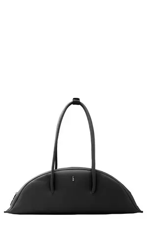 BEHNO Laverne Leather Bowler Bag - Black