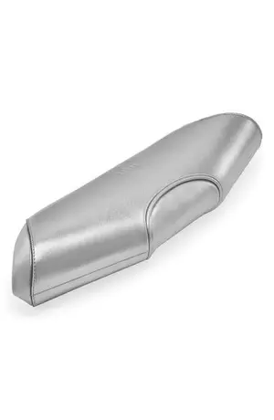 BEHNO Elizabeth Leather Baguette Clutch - Silver