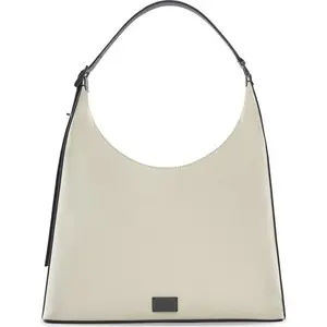 BEHNO Canvas Shoulder Bag - Sand/black
