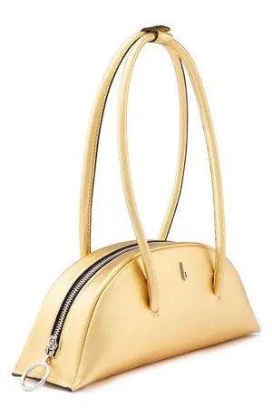 BEHNO Mini Laverne Leather Bowler Bag - Gold