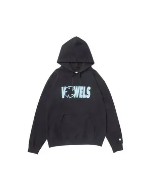 VOWELS Icon Spell Out Hoodie - Black