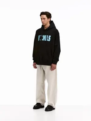 VOWELS Icon Spell Out Hoodie - Black