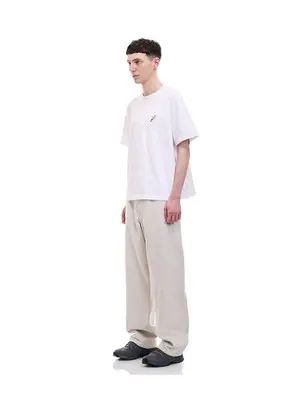 VOWELS Floral Embroidered Tee - White