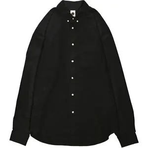 VOWELS Cashmere Button Down Shirt - Black
