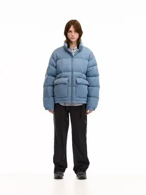 VOWELS Down Filled Puffer Jacket - Blue