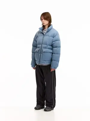 VOWELS Down Filled Puffer Jacket - Blue