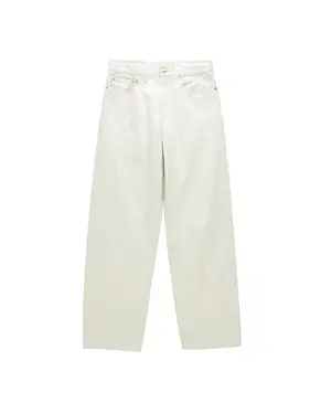 VOWELS Baggy Selvedge Denim Jeans - Ivory
