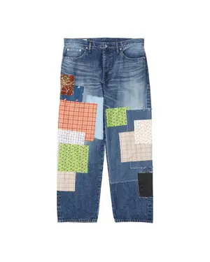 Vowels Button Detailed Jeans For Men