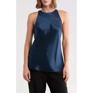 REFORMATION Saskia Silk Tank Top - Midnight
