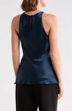 REFORMATION Saskia Silk Tank Top - Midnight