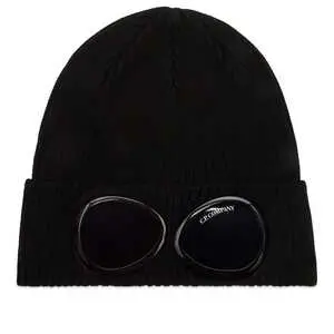 C.P. COMPANY Cotton Goggle Beanie - Black