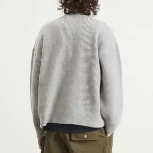FRIZMWORKS Wool Deck Zip Cardigan - Light Gray