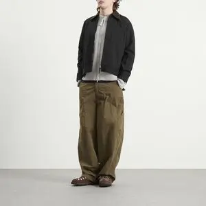 FRIZMWORKS Wool Deck Zip Cardigan - Light Gray